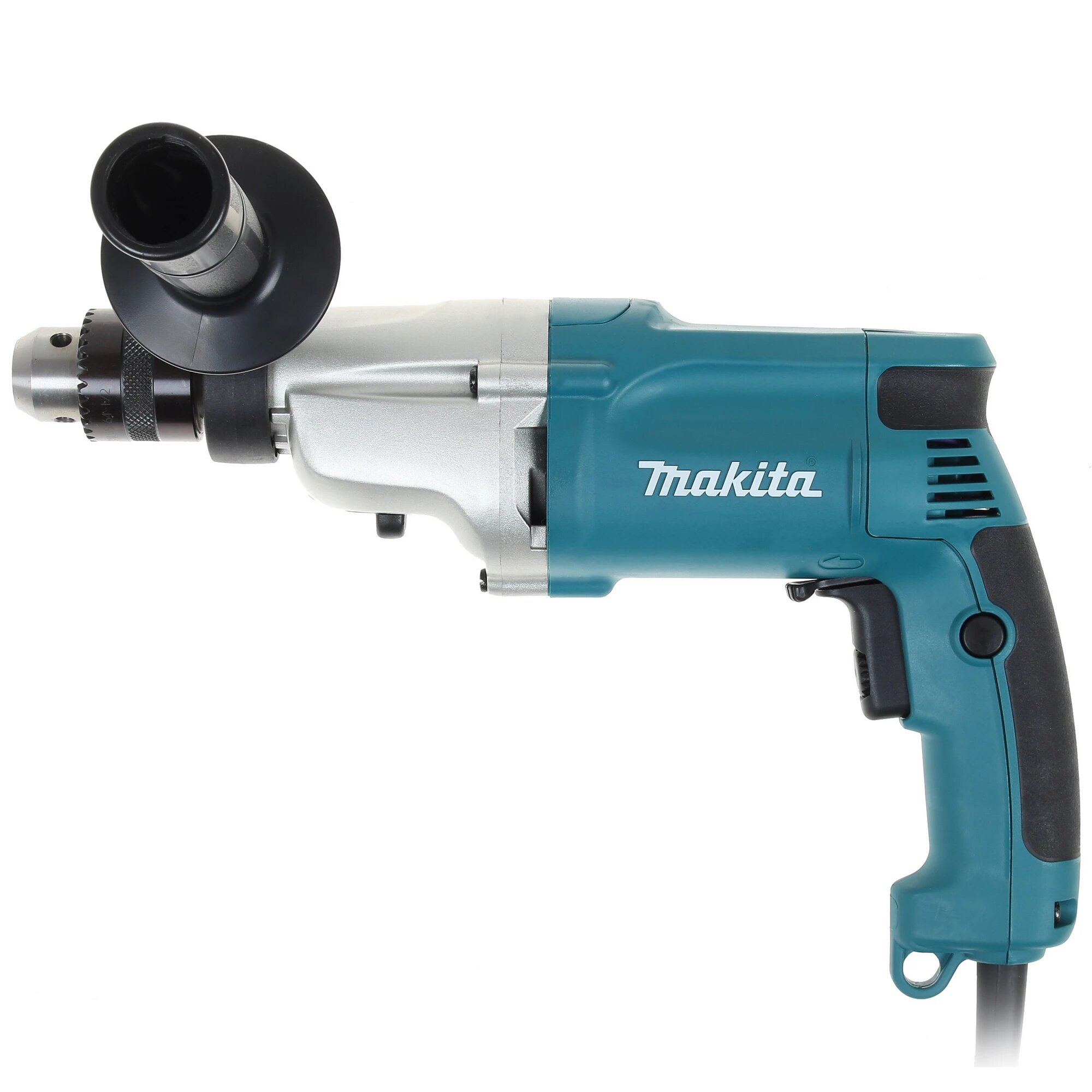 Дрель безударная Makita DP4010, бирюзовый/черный, мощность 750 Вт