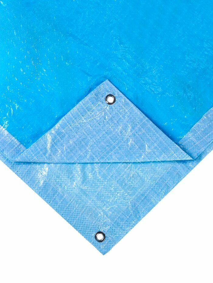 Тент защитный 75г/м2, УФ, 4х5м, тарпаулин, синий 10960985