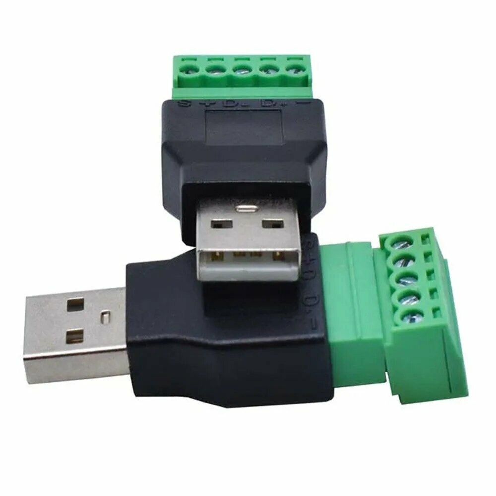 Разъем адаптера USB 2.0 типа A для подключения штекера/розетки к винту 5P с защитной клеммой