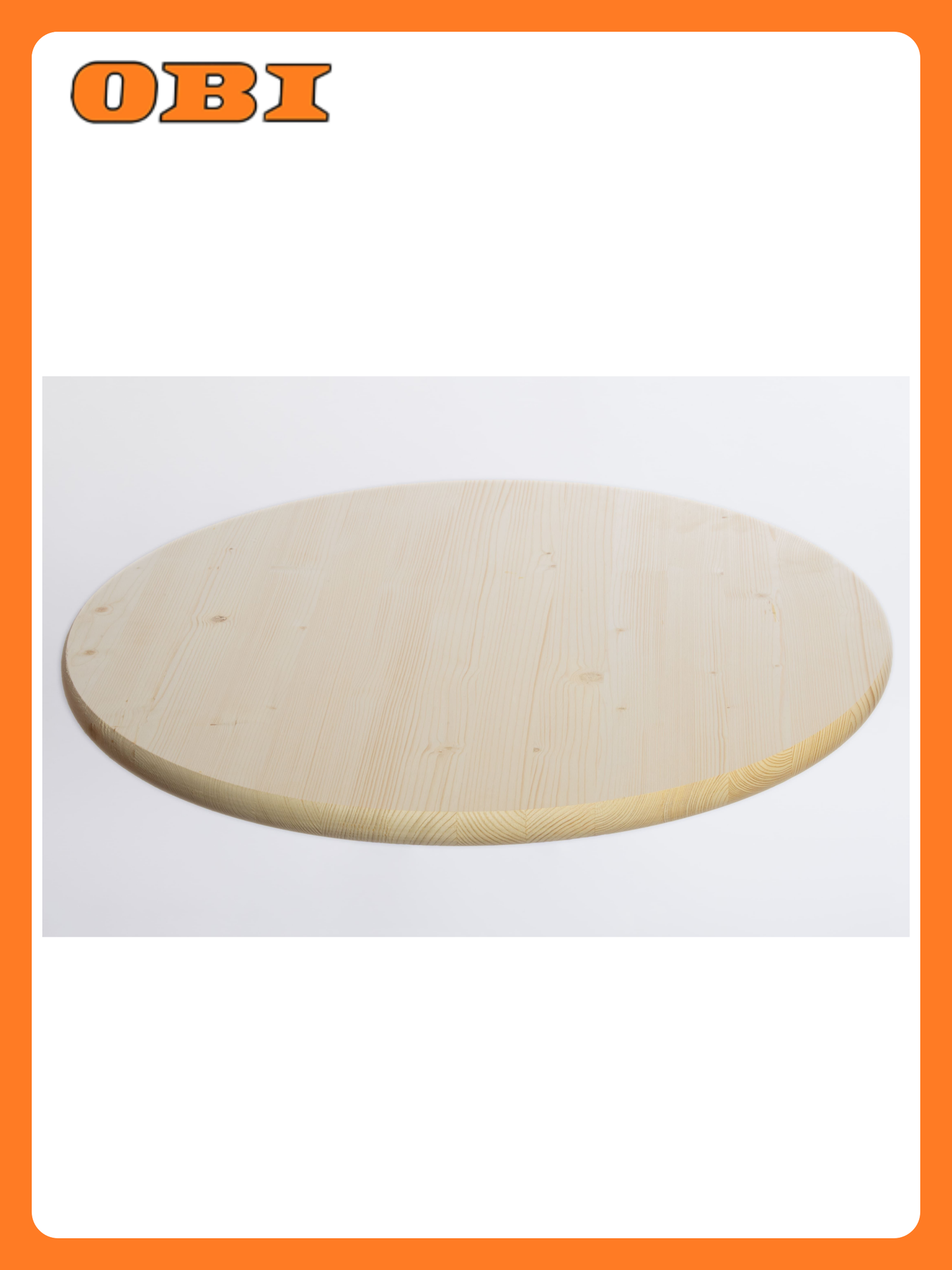 Столешница SidWood "Стандарт", круглая, хвоя, АВ, шлифованная, 380x28 мм