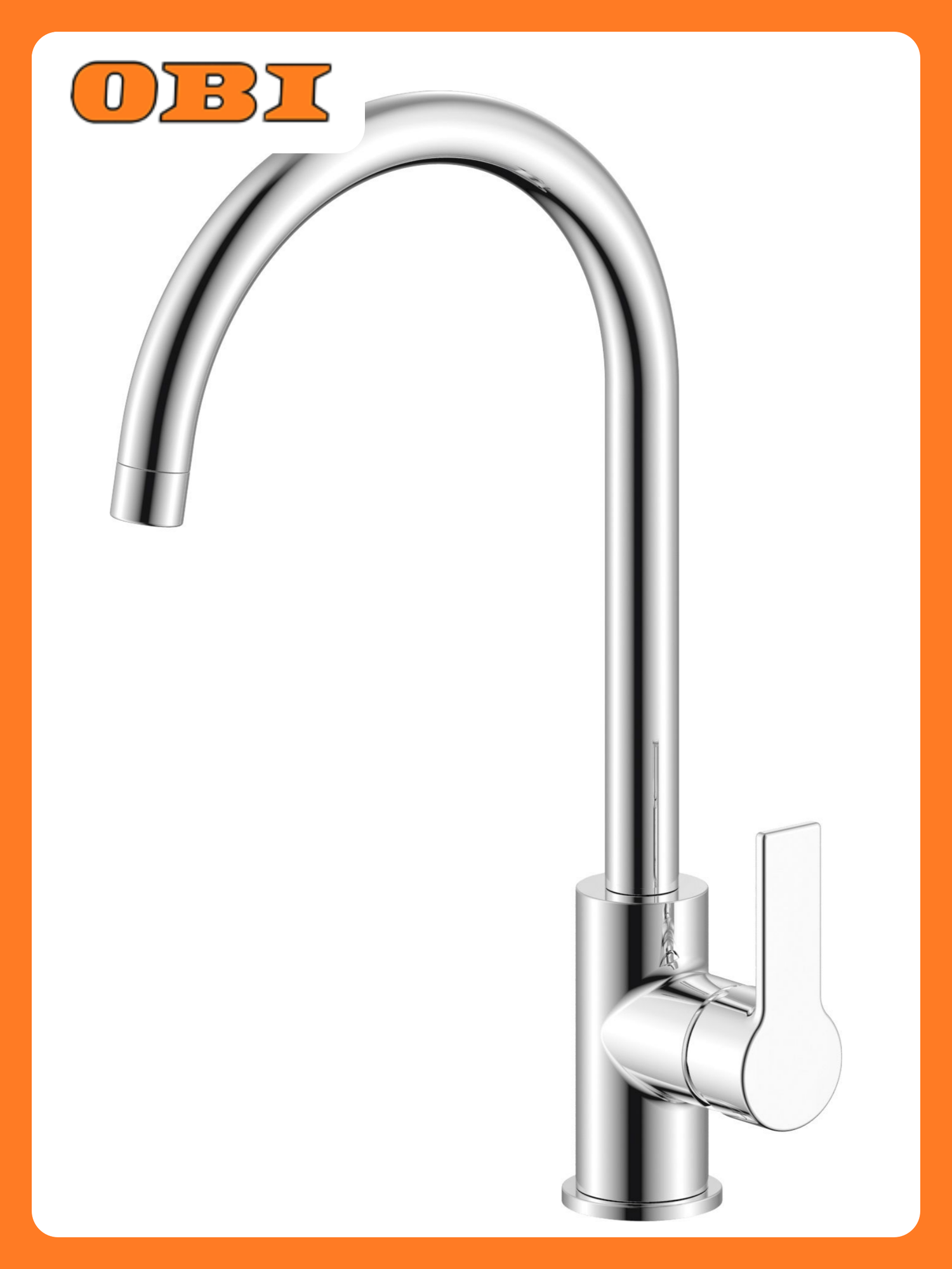 Смеситель для кухонной мойки ARGO TITAN 35-03 высокий поворотный излив, хром