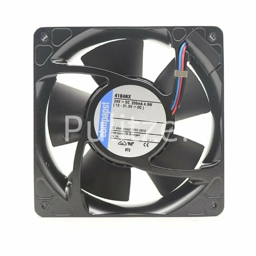 Вентилятор Ebmpapst 4184NX 119*119*38 мм компактный осевой вентилятор постоянного тока 24 В 168 м3/ч 205 мА 4,9 Вт 3200 об/мин