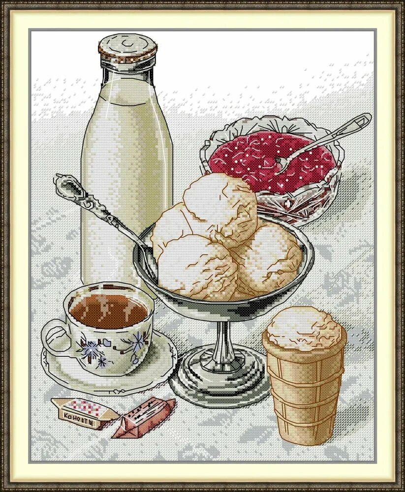 NKFвышивка крестом наборы, Схема на 11CT "Вишневое мороженое",41*50CM
