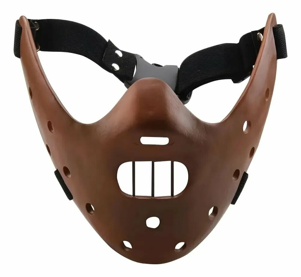 Маска Hannibal Lecter для косплея, полноная копия тёмно-коричневого цвета, реквизит из фильма ужасов