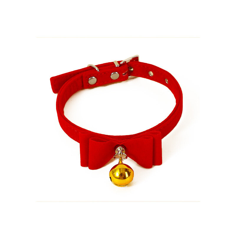 Кошачий ошейник с колокольчиком с бантиком милый кот кот домашнее животное ошейник маленькая собака бархатный