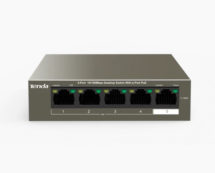 Коммутатор TENDA 5PORT TEF1105P-4-63W