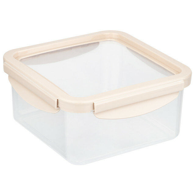 Контейнер для продуктов MALLONY "Unico", 1.2 л, 16x16x7.5 см, квадратный, с эластичной крышкой, пластик