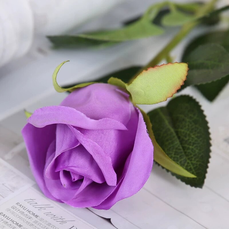 Поддельные цветы, имитация роз, декоративные цветы, розы для любовника, одиночные цветы, обеденный стол для гостиной,