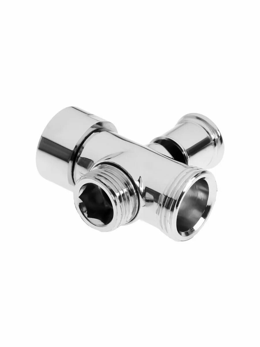 Современный дивертор для смесителя с хромовым покрытием