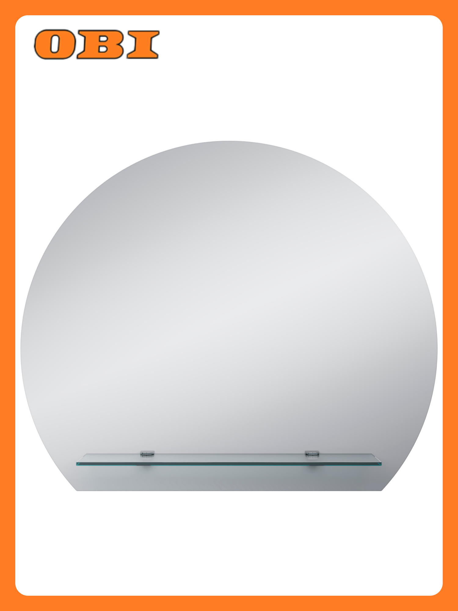 Зеркало "Фадж" 570х480 с полкой