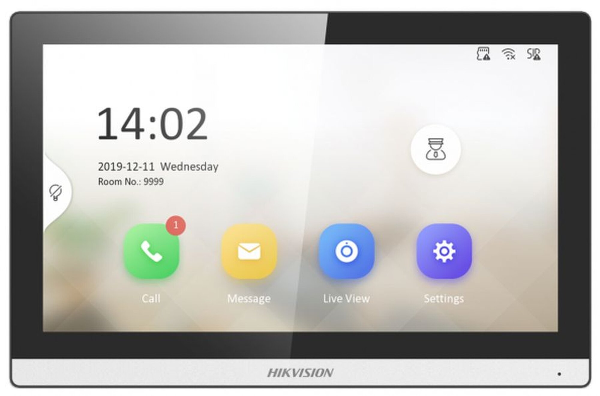 Видеодомофон Hikvision DS-KH6350-TE1, цветной дисплей 7", SD-карта, белый