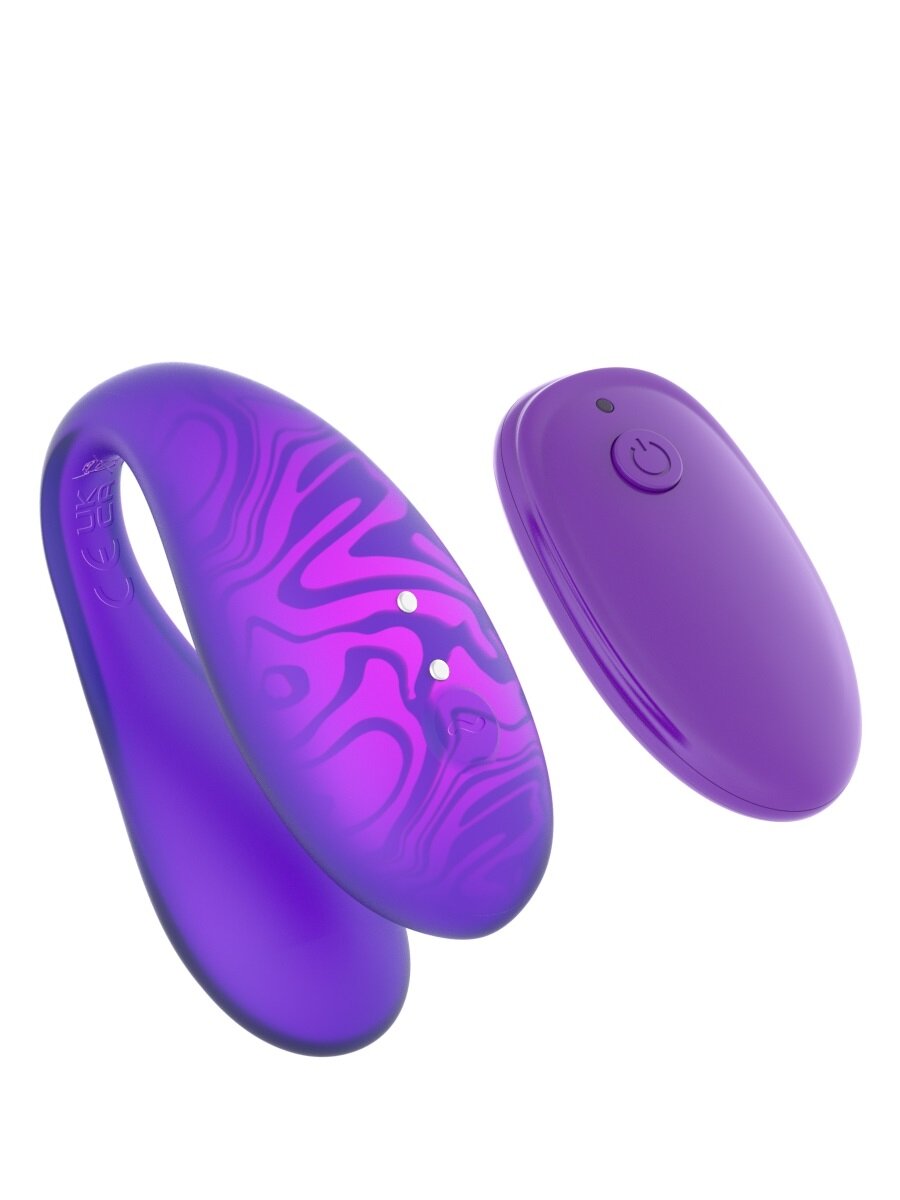 Парный вибромассажер TWIN+, Purple с пультом дистанционного управления и управлением через приложение