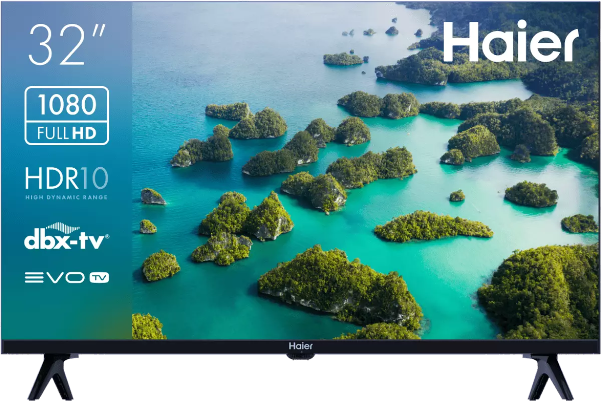 Телевизор Haier 32 LED S2 2025 32", Full HD, Smart TV, WiFi, HDR 10, черный