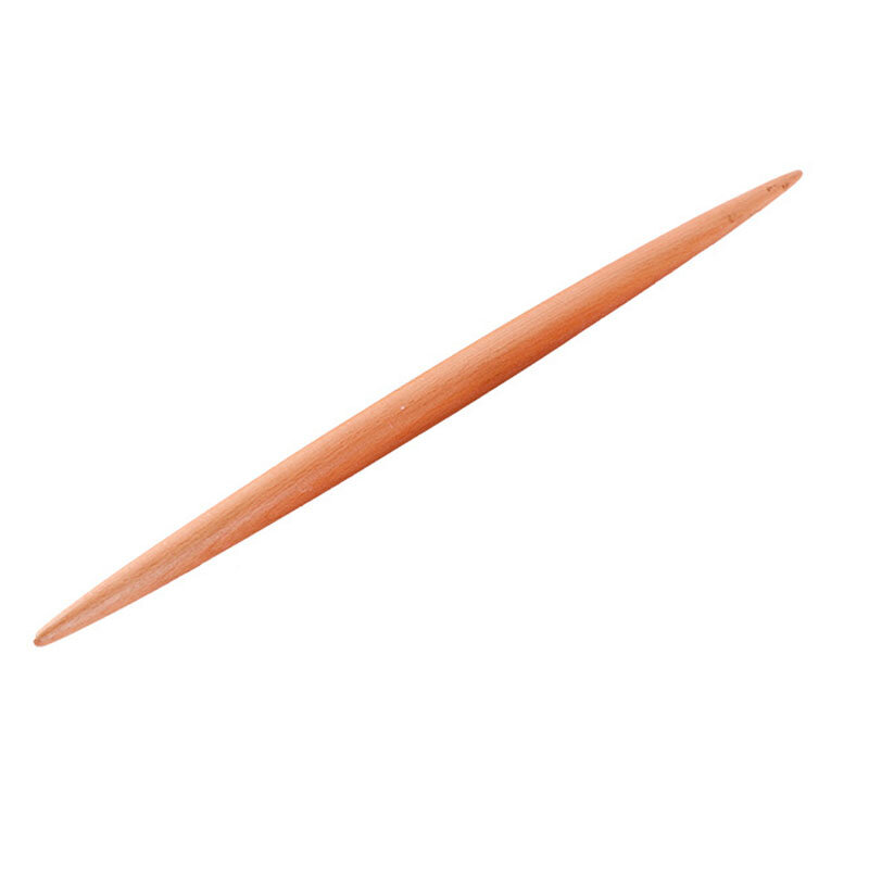 Палка для раскатывания из бука с острым концом деревянная палка для раскатывания остроконечная палка для прессования теста для пельменей деревянная палка для раскатывания из бука размер 50*2.6 (фактически 46 см)