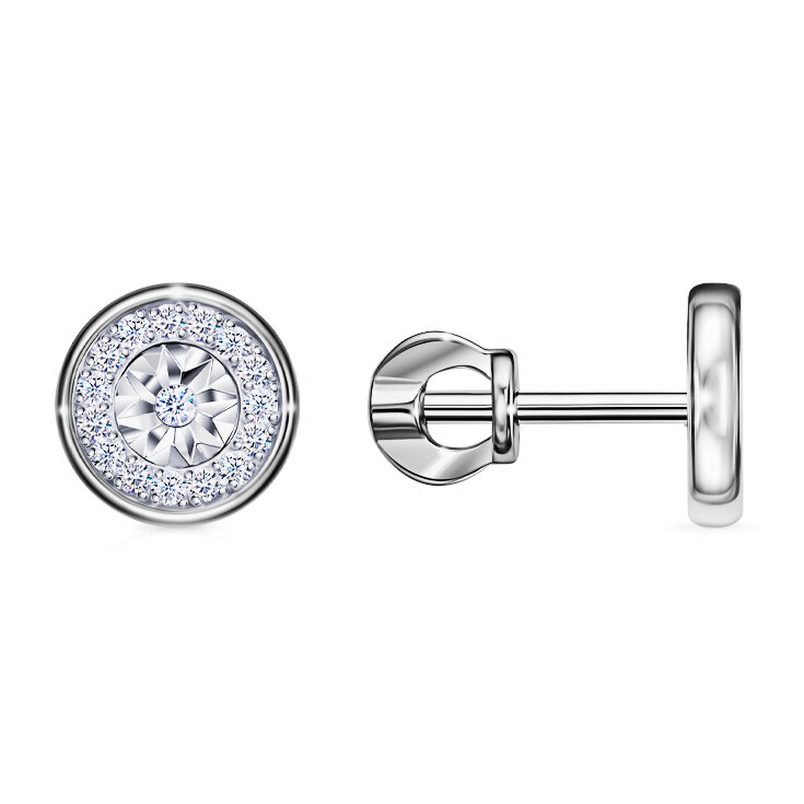 Серьги Яхонт, серебро, 925 проба, фианит