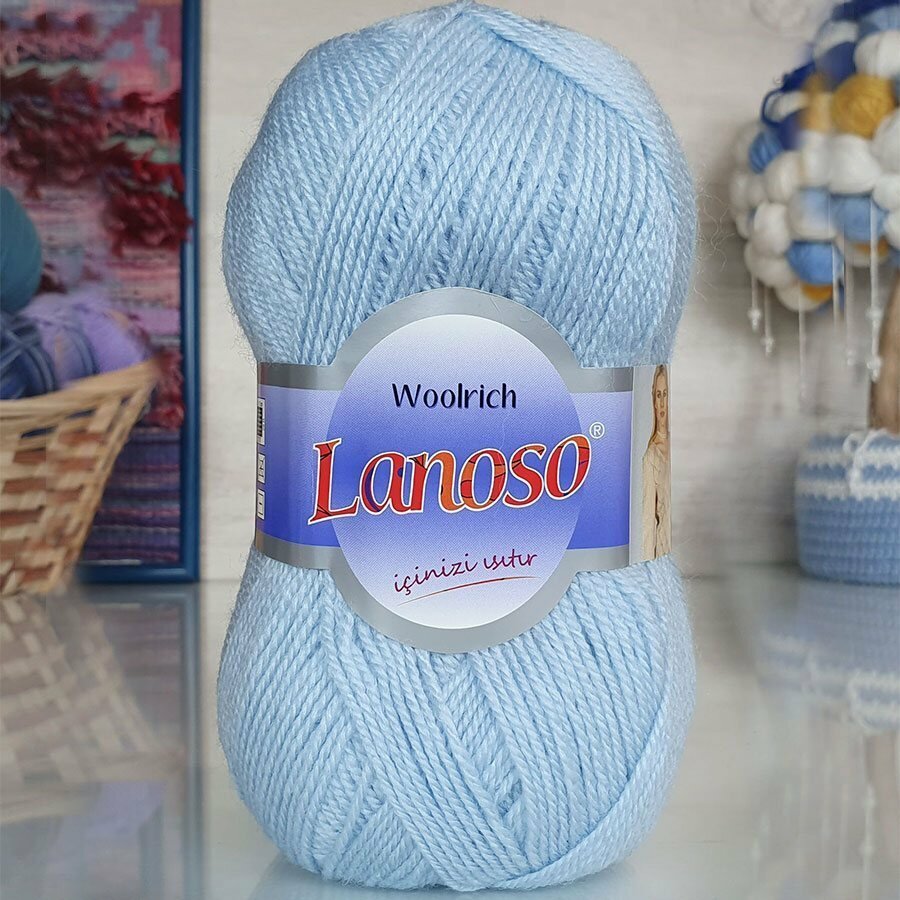 Пряжа Lanoso WOOLRICH 2018 св. голубой (5 мотков)