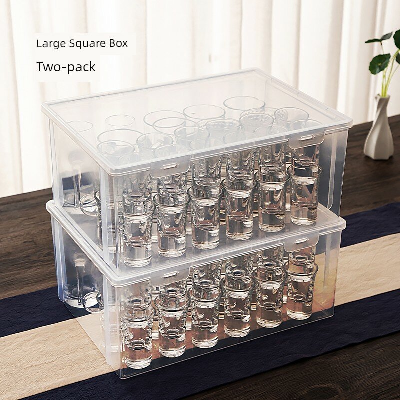 Коробка для хранения винного диспенсера для ликера, прозрачная пыленепроницаемая маленькая полка для бокалов для вина,