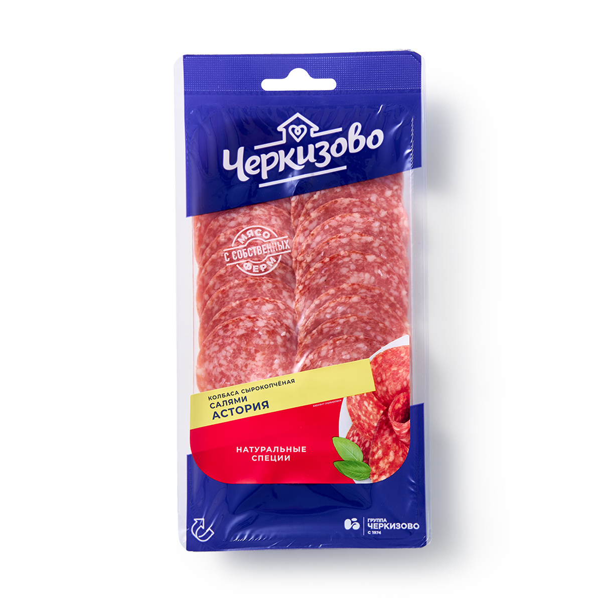 Колбаса Черкизово Астория, сырокопченая, нарезка, вакуумная упаковка, 85 г