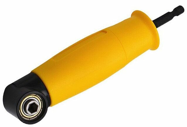 Угловой редуктор / адаптер / насадка. Для бит, патронов 1/4 дюйма. Магнитный. L - 158 мм. 90 градусов. Skrab 41132