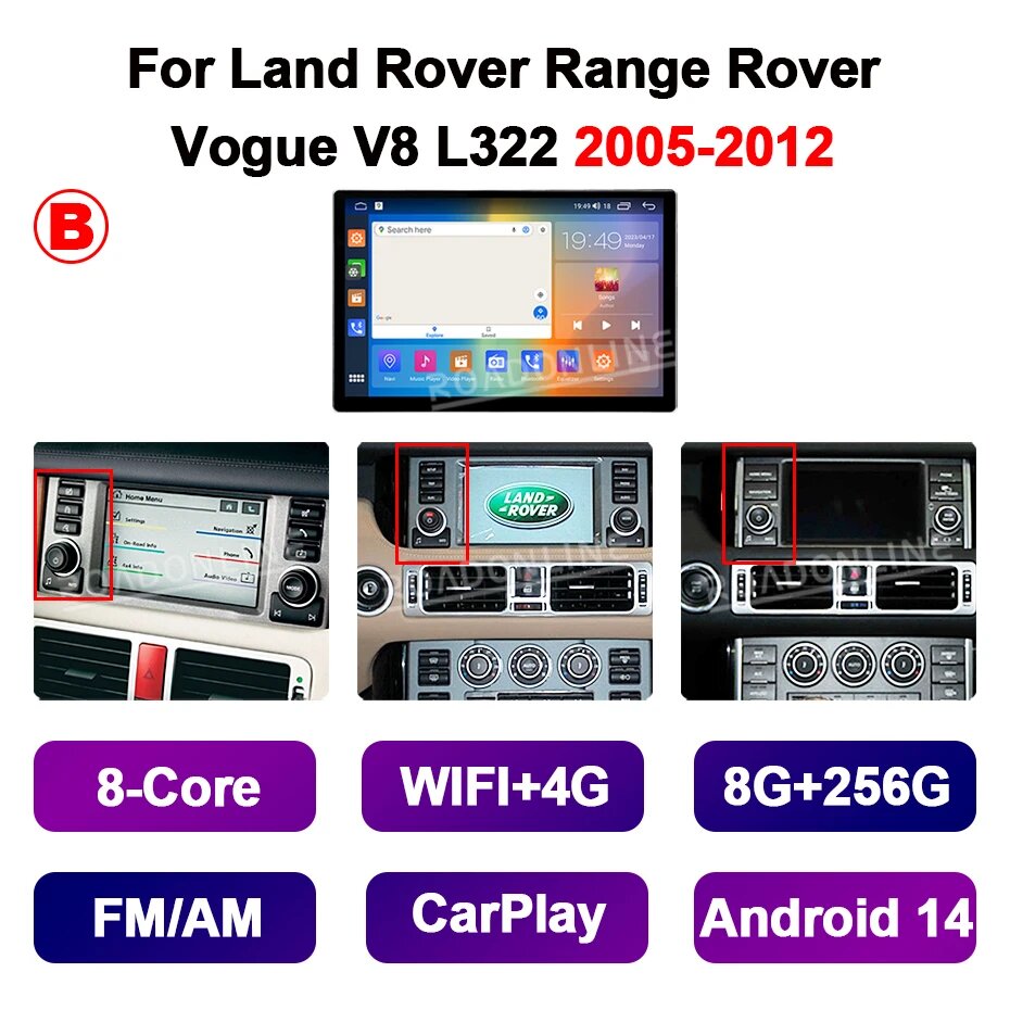 13 "для Land Rover Range Rover Vogue V8 L322 2002-2012 автомобильный мультимедийный плеер радиоприемник 1920*1200 GPS CarPlay поддерживает 4*4