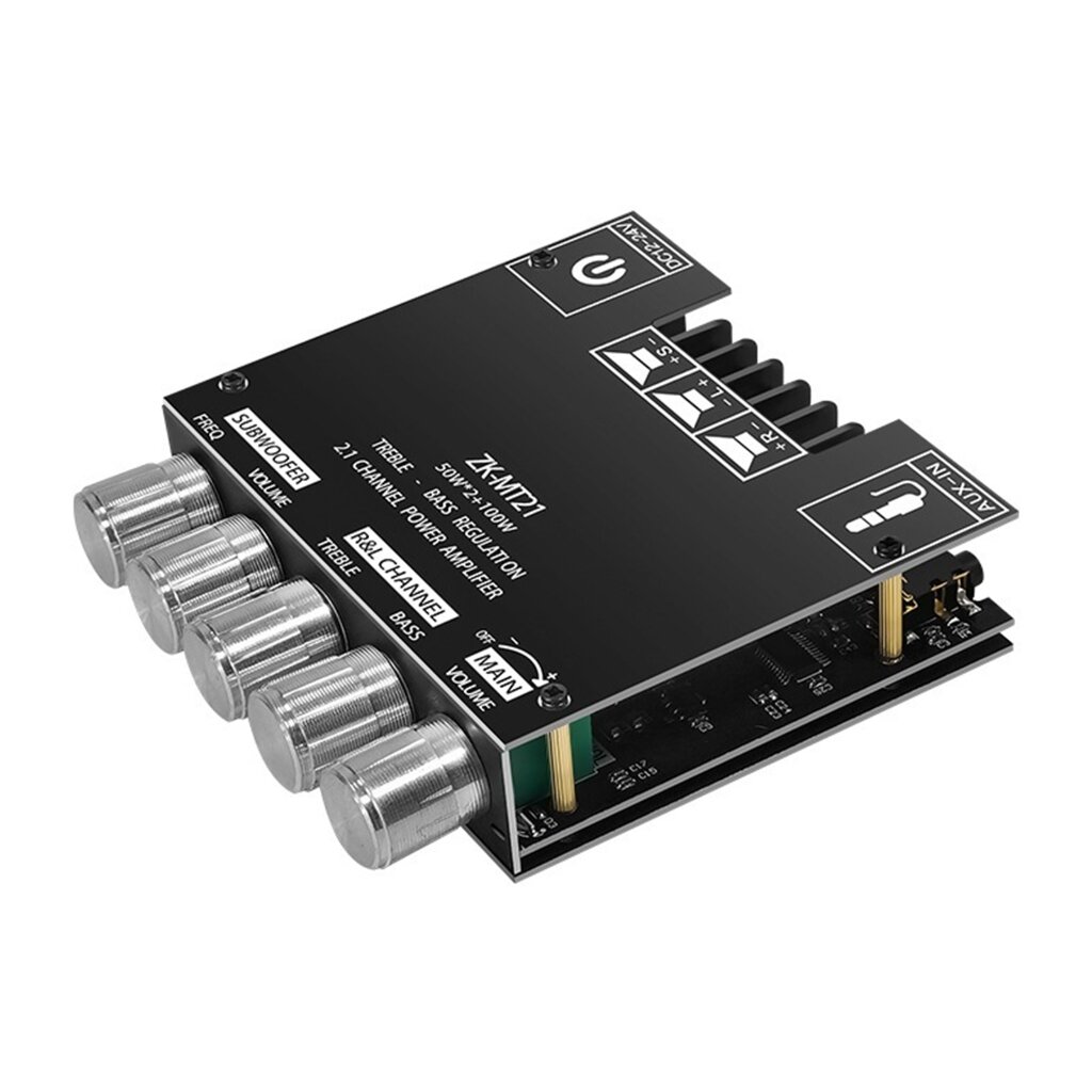 Цифровой усилитель ZK-MT21 2.1 канал 50Втх2+100Вт для сабвуфера