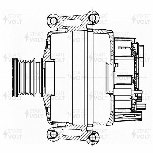 Генератор для а/м Mercedes-Benz E W212 (09-)/C W204 (07-) 1.8T 120A, STARTVOLT LG1525