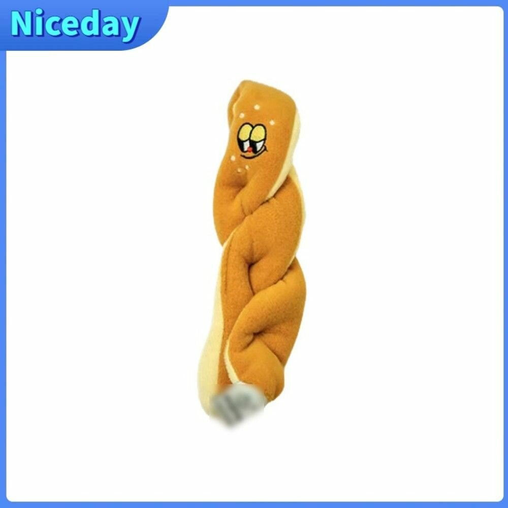 Плюшевая игрушка для собак в форме хлеба, скрипучая