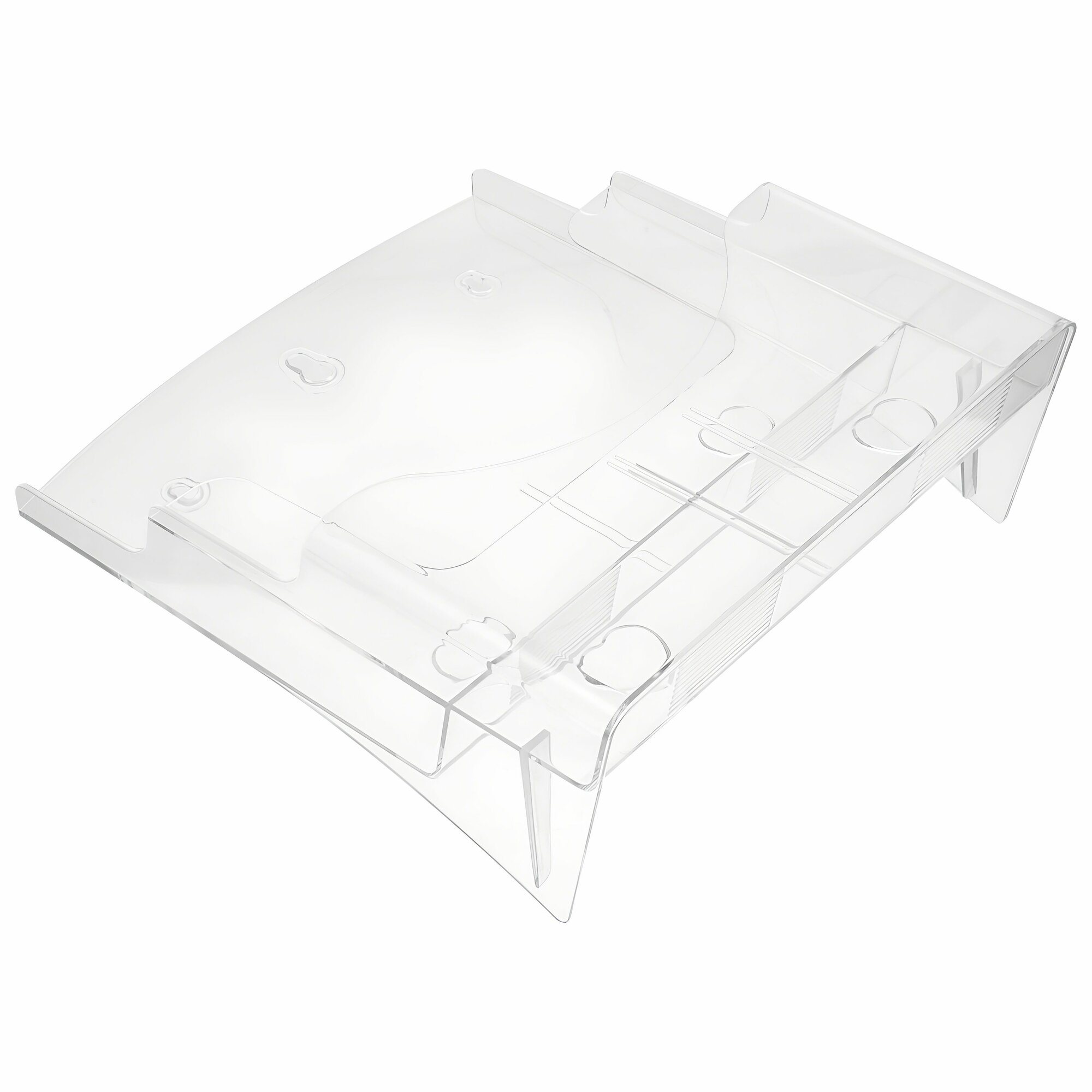 Настенный прозрачный акриловый органайзер для бумаг а4, двухслойный держатель для хранения папок