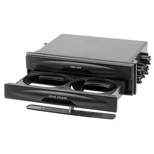 Карман подстаканник в автомобиль, выдвижная полка 1din 176х49х132 мм, держатель для напитков