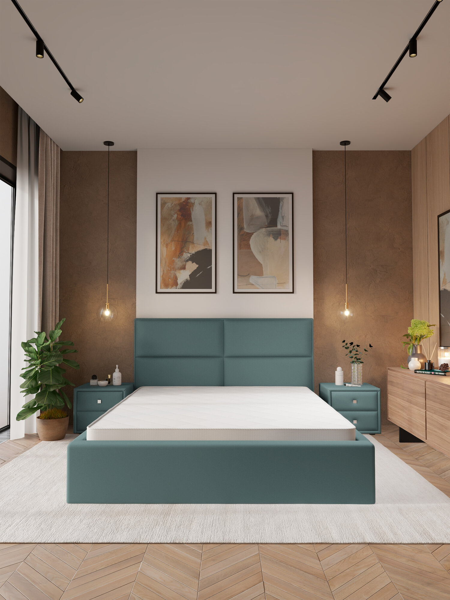 Двуспальная кровать Палермо с подъемным механизмом, микровелюр антивандальная 140х200 фабрика Микс-Интерьер