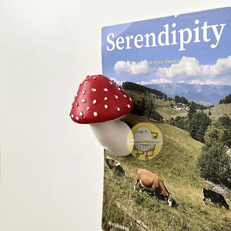 Магниты "Лесные Грибы" Смоляные Украшения для Холодильника и Кухни (Креативный Декор, Яркие Аксессуары)