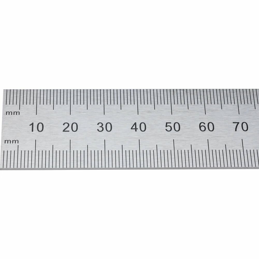Стальная линейка 500х30х1 мм, шкала 1 мм Kinex (K-MET) 1023