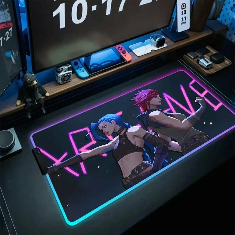 Jinx Коврик для мыши, XXL, голубой, светло-розовый