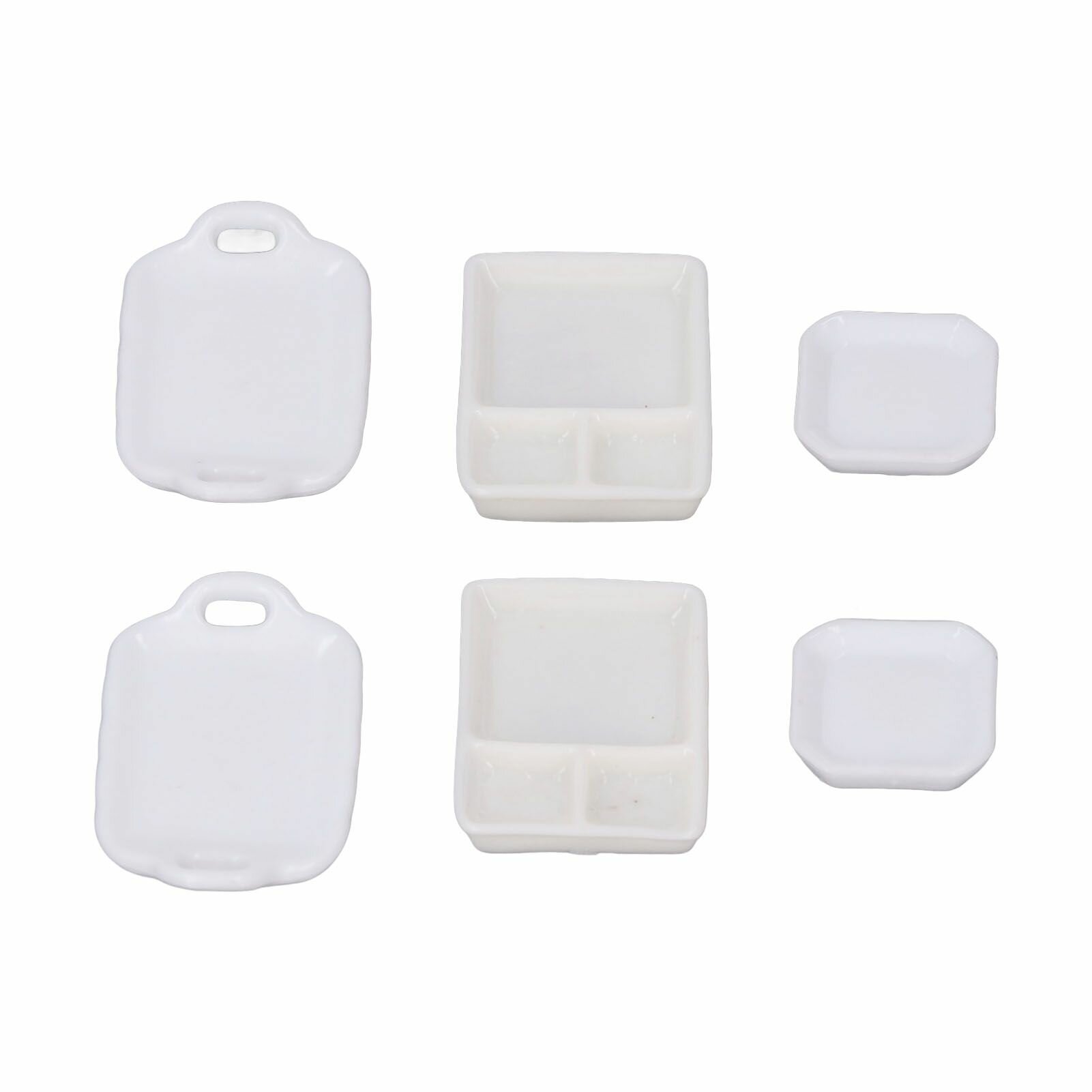 Миниатюрная кухонная посуда для кукольного домика: поднос, тарелки, реквизит