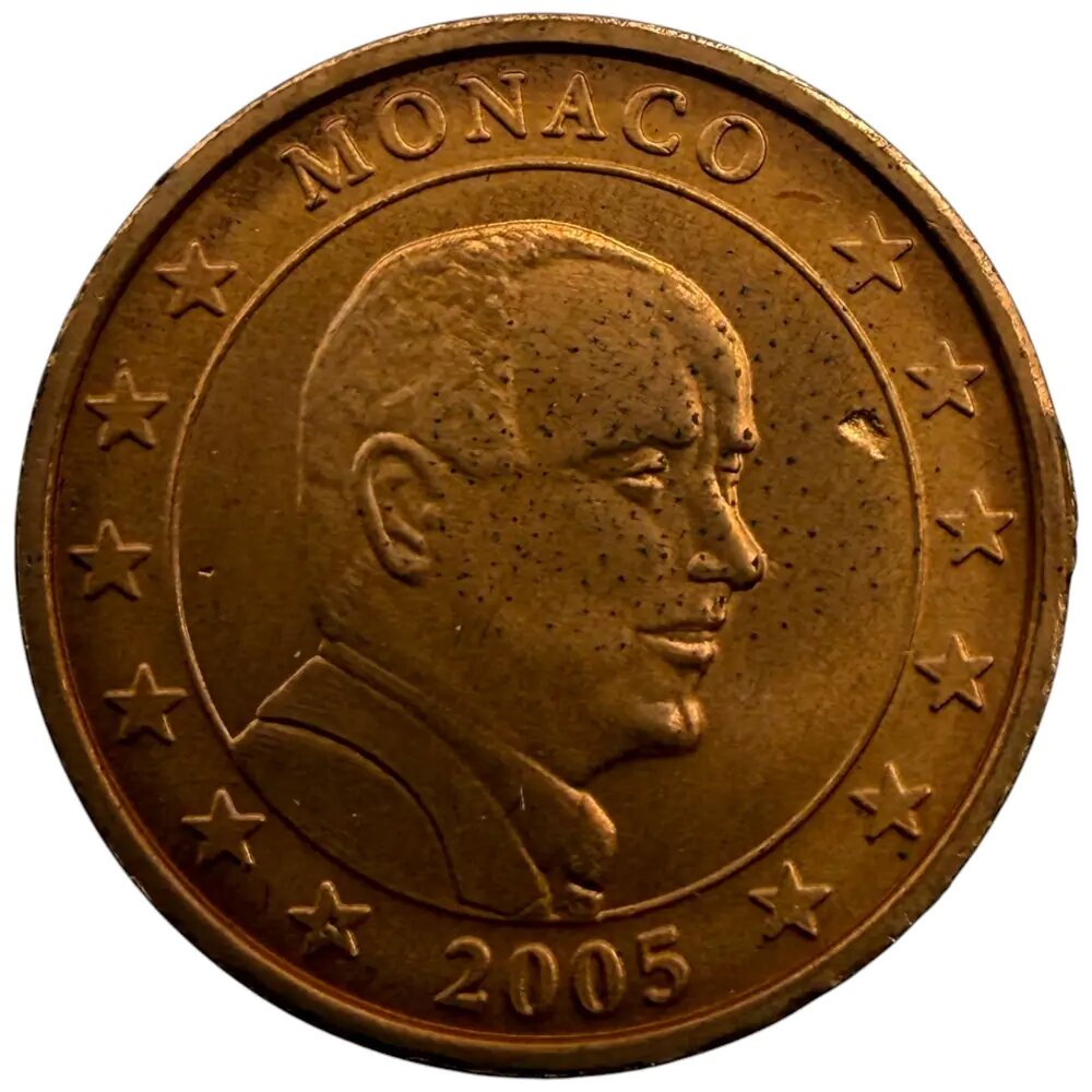 Монако 5 евроцентов 2005 г. (Карта Евросоюза) Specimen (Проба)