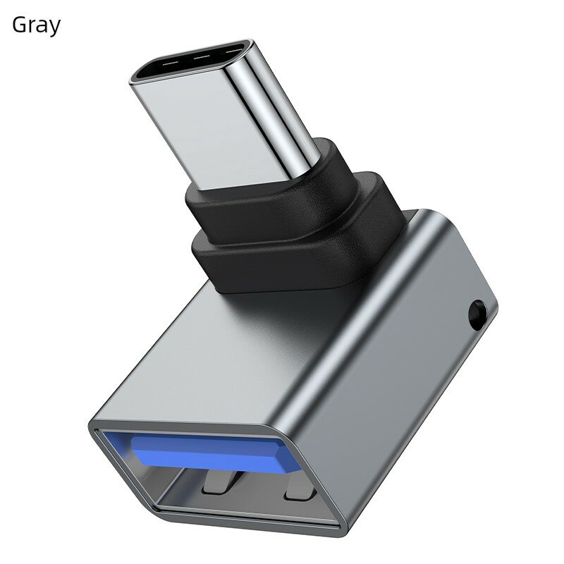 90-градусный переходник USB-C в HDMI для Apple MacBook, Серый - Премиум-коннектор для ноутбука, монитора, ТВ (1 шт.)