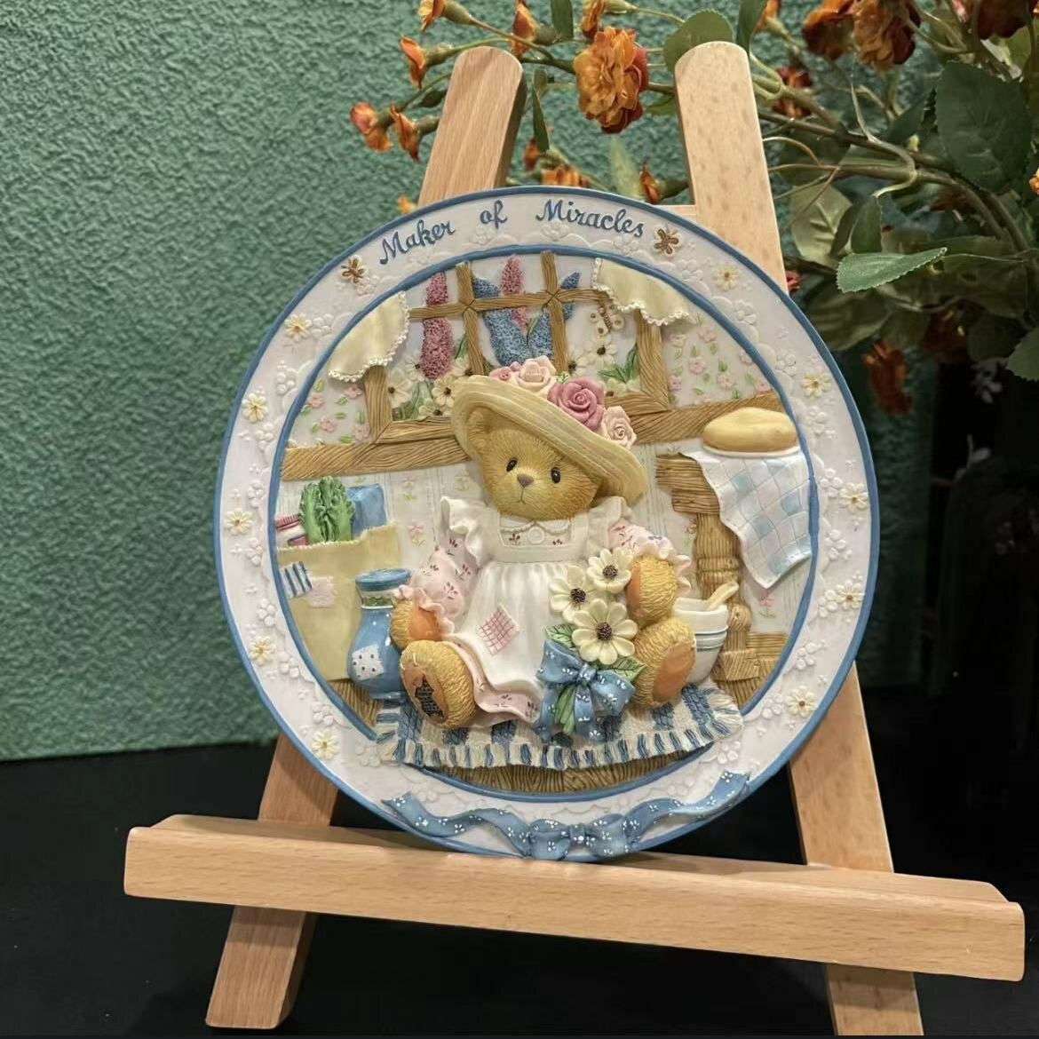 Zhen Ai Bear 1 3D DIY незакрашенная гипсовая фигурка белая основа для детского рисования идеально подходит для