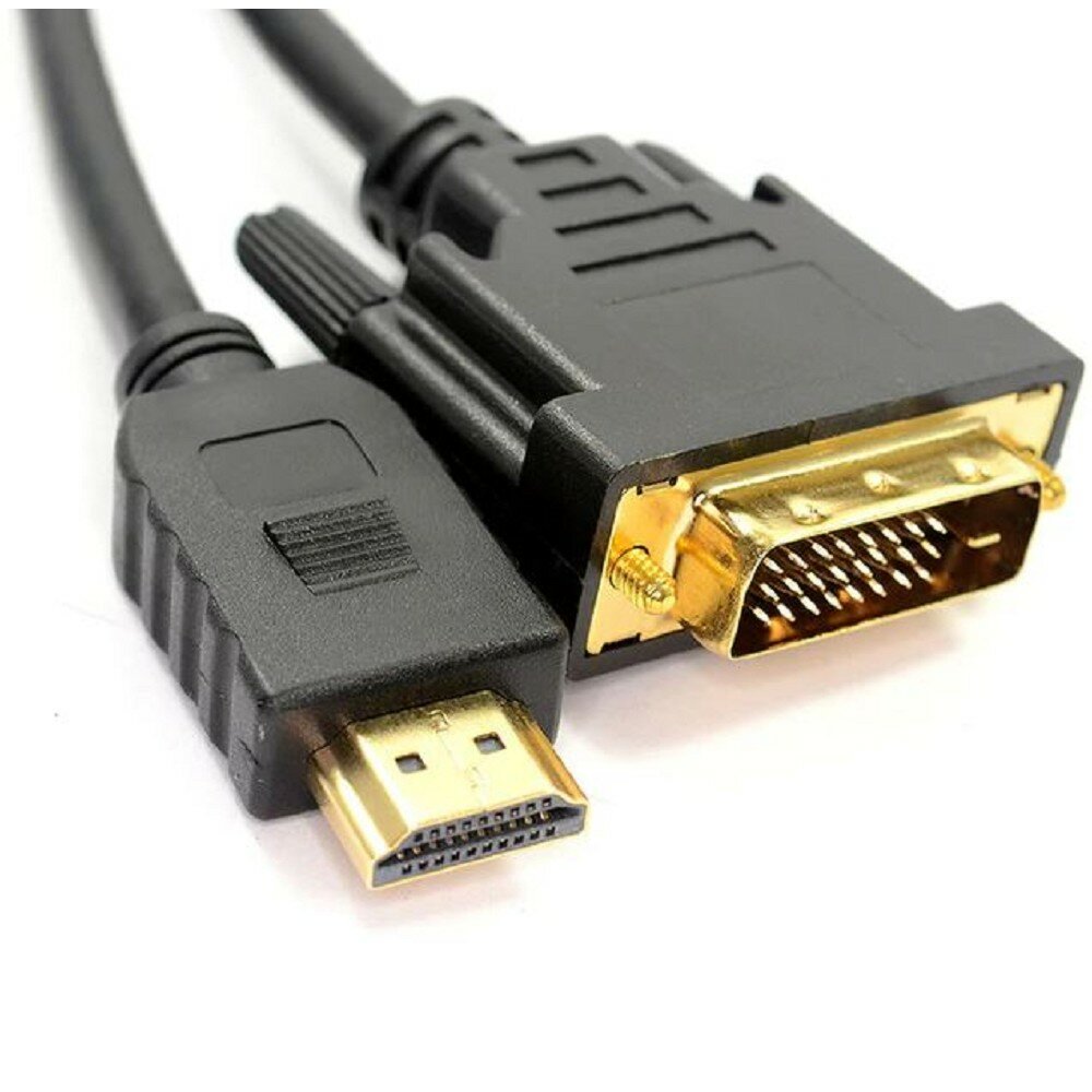 Bion Expert Кабели HDMI DVI DP Bion Кабель HDMI - DVI-D 19M 19M, двунаправленный, экран, позолоченные контакты, 1.8 м, черный BXP-CC-HDMI-DVI-018