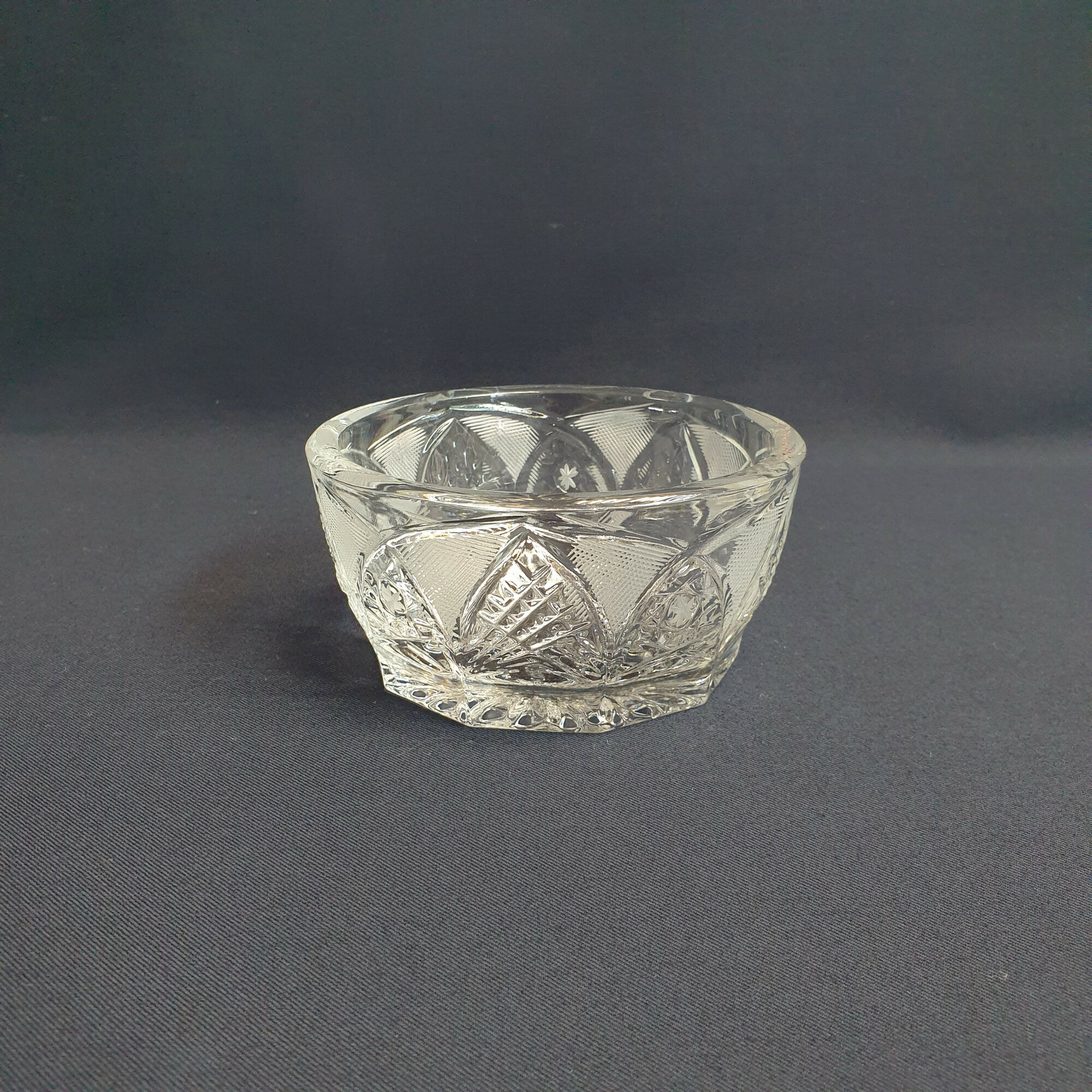Салатник, хрусталь диаметр 12 см, винтаж СССР