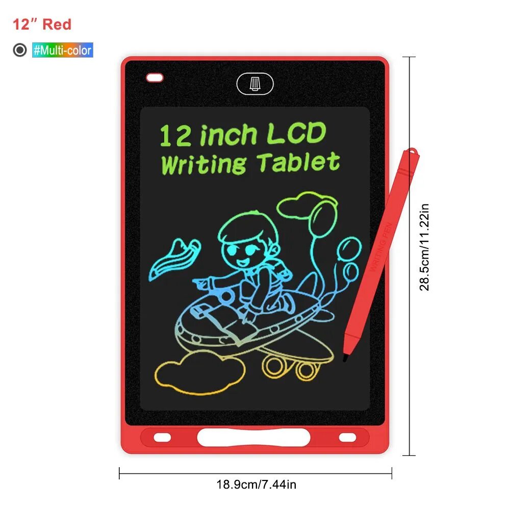 12 - дюймовый жидкокристаллический цветной экран Детский электронный планшет, рукописная доска, инструменты для рисования, детские игрушки