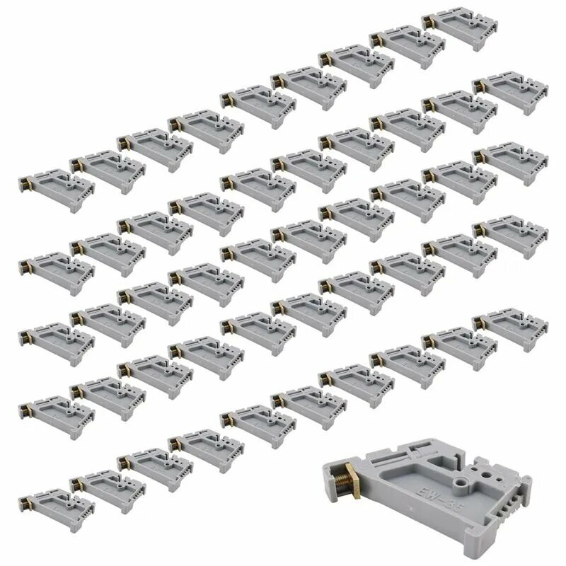 (F V G Z) 50 шт. 35 мм DIN-рейка клеммная колодка торцевая пробка монтажные зажимы