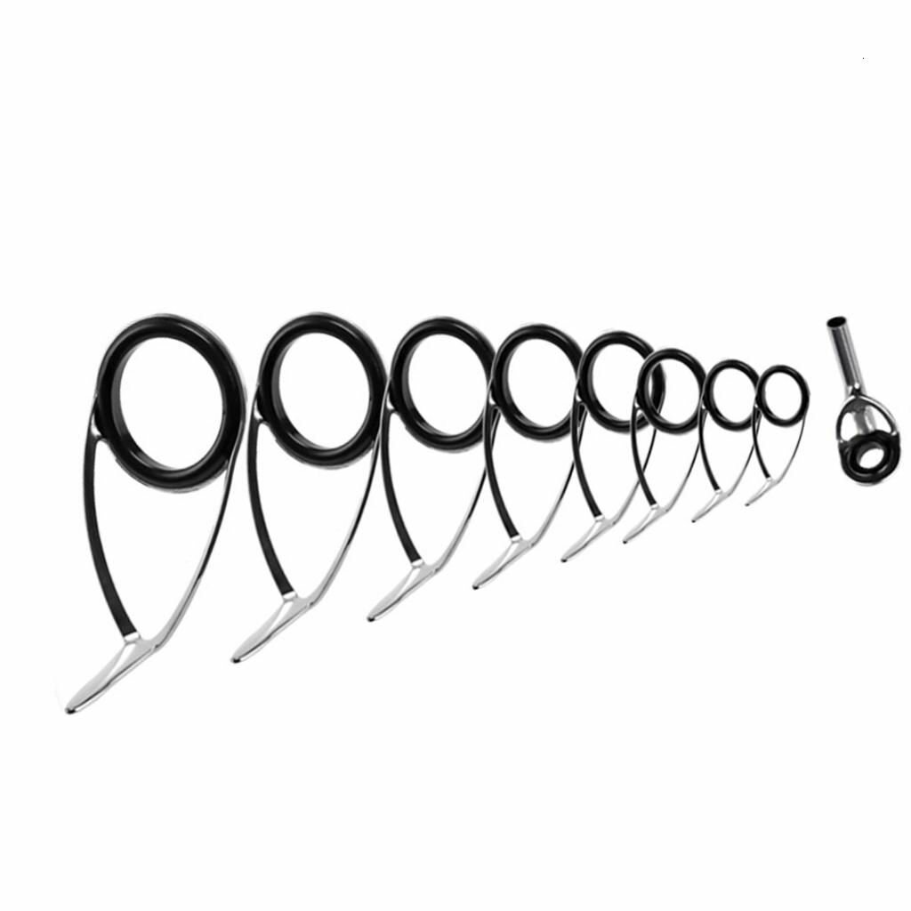 9 шт. Запасные керамические кольца из нержавеющей стали для удочки, - Одинарная опора KTTSG 9 м