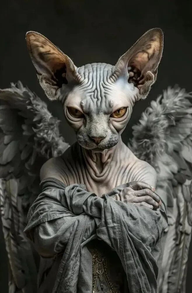 Алмазная Мозаика "сфинкс, Кот" 40x50 См Алмазная Вышивка / Картина Стразами Подарков / Украшения