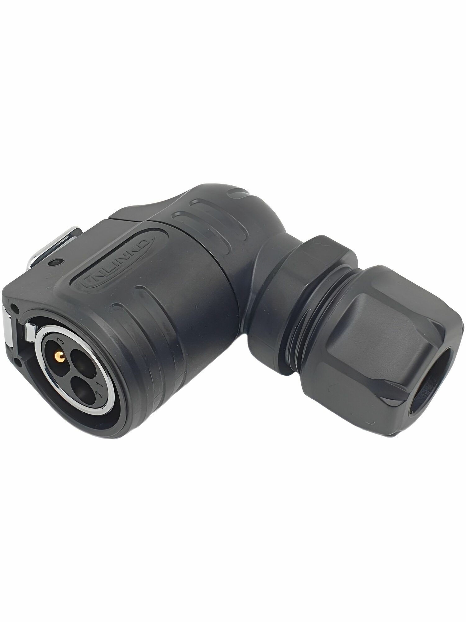 Разъем CNLINKO LP-20 3-пиновый, угловой 90 градусов, папа, IP67, металл