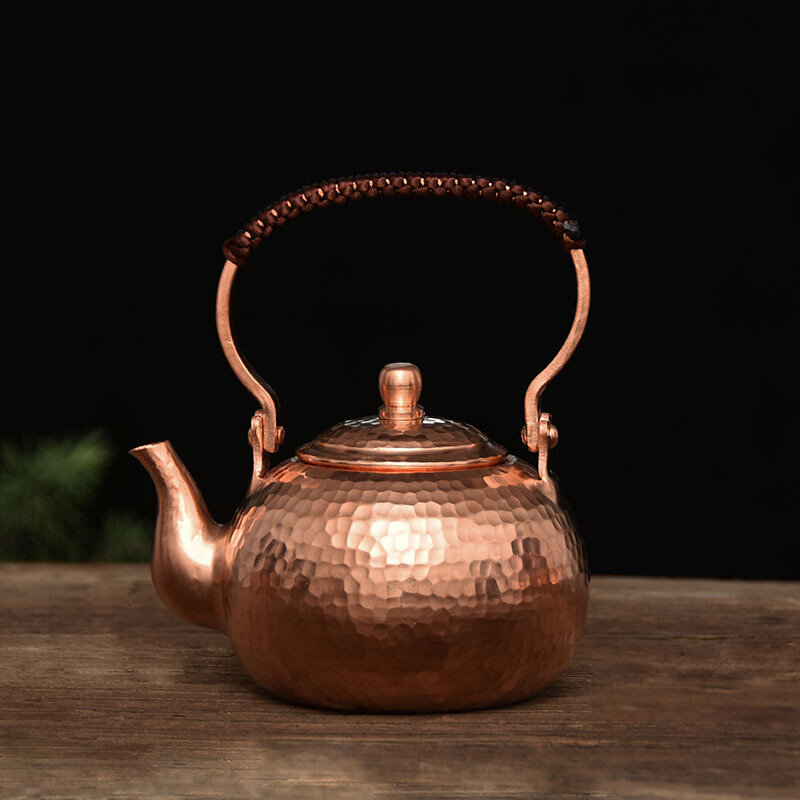 Чистая медь, ручная работа, медный чайник, чистая медь, чайник для кипячения воды, чистая медь, набор для кунг-фу чая, утолщенный медный чайник