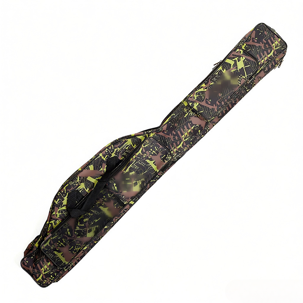 Сумка для рыбалки Транспортёр для удилища Оксфорд Сумка для хранения рыбацких инструментов Контейнер Органайзер для рыбацкого снаряжения 130/150см Материал 420D оксфорд Цвет Камуфляжный зелёный/Жёлтый камуфляж Вес 770-840г