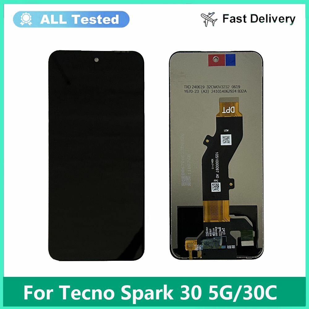 Дисплей для Tecno Spark 30 C; дисплей в сборе с сенсорным экраном