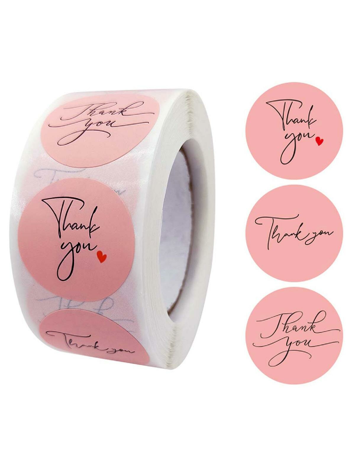 500ШТ / рулон 3 стиля стикеров "Спасибо" Наклейки для этикеток для скрапбукинга