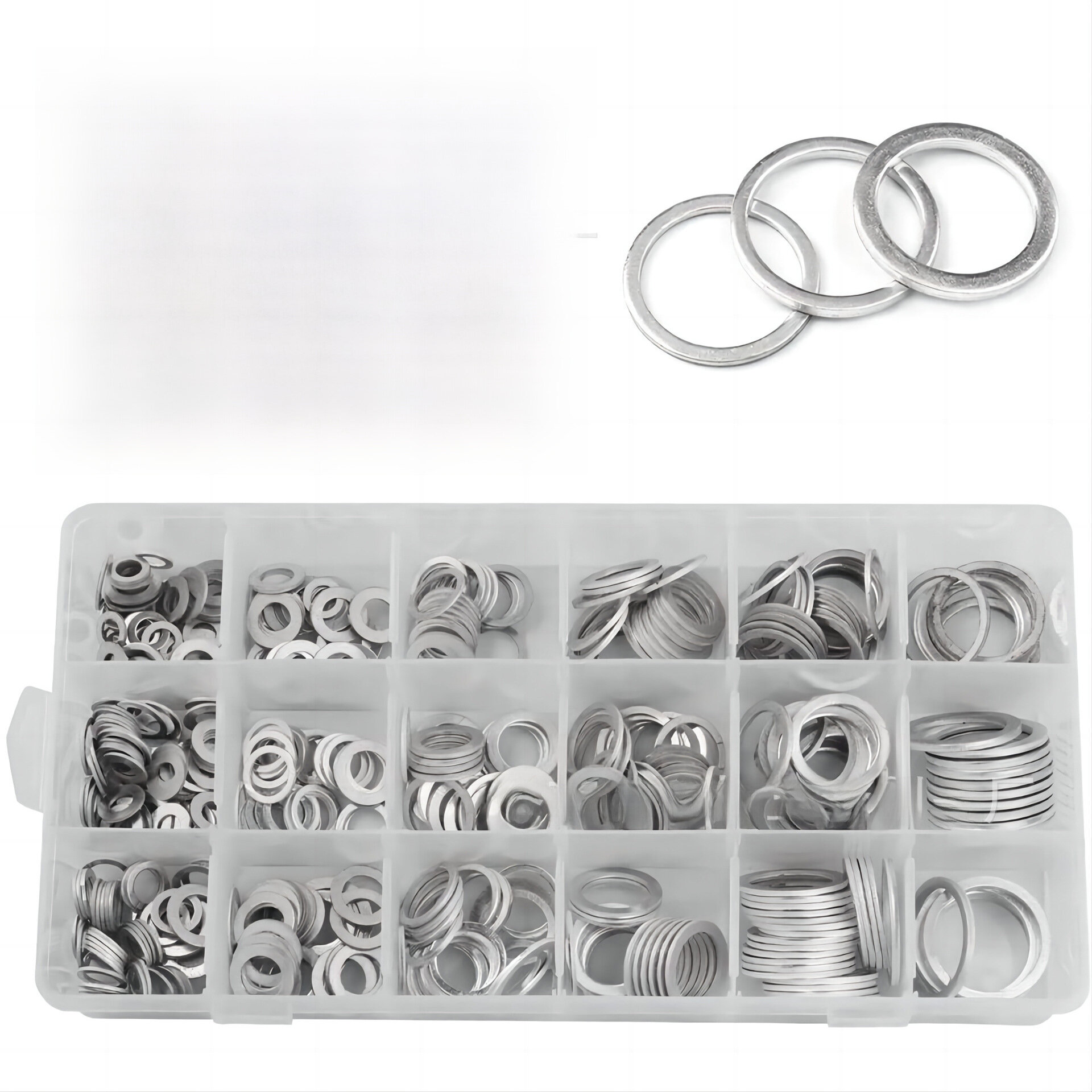 Алюминиевая прокладка 540 шт в коробке алюминиевая шайба комбинация алюминиевая прокладка герметизирующая шайба кросс-бордерное снабжение (540 шт)