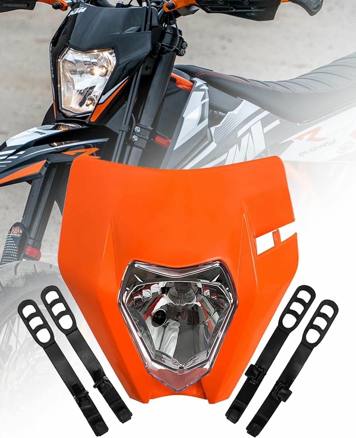 Фара головного света в сборе на мотоцикл, эндуро, питбайк